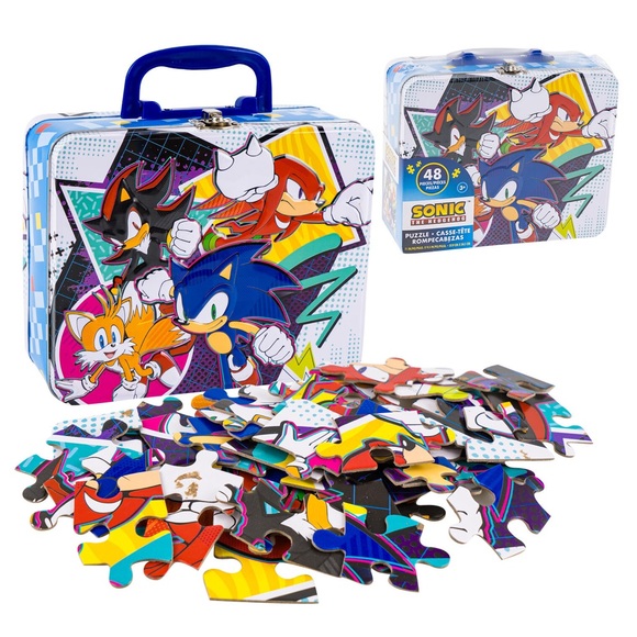 Sega | Toys | Nib Sonic The Hedgehog Floor Puzzle Sonic Tin Lunch Box ...